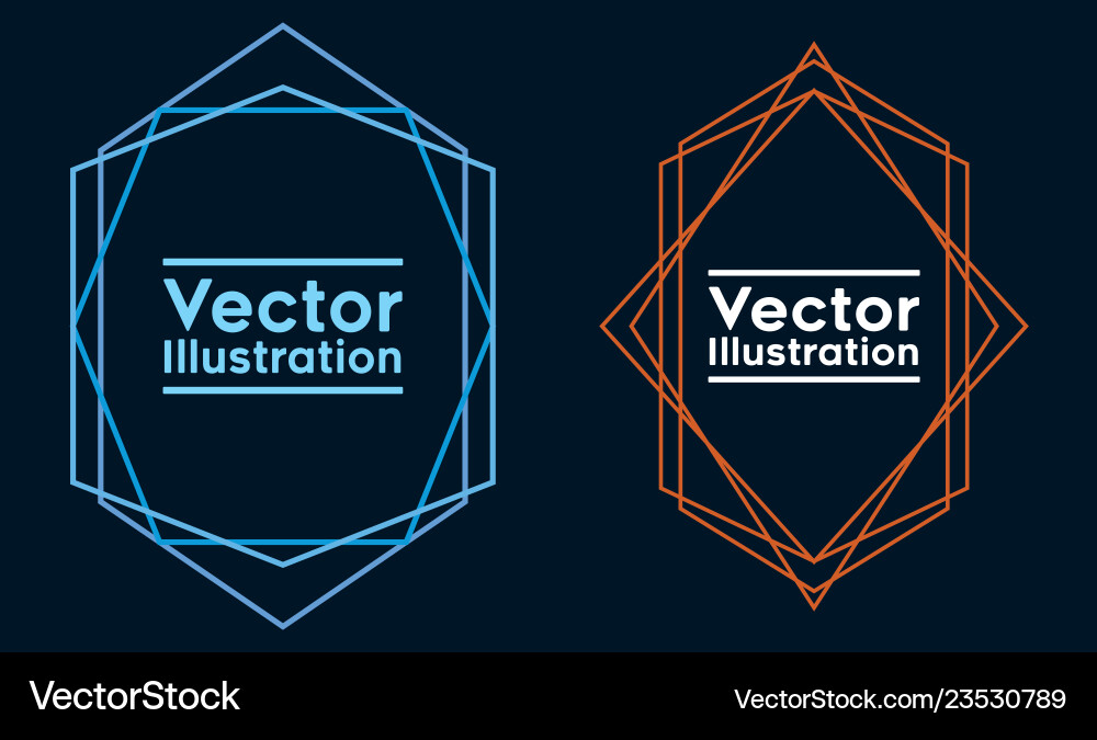 Business card with lines and figures Royalty Free Vector