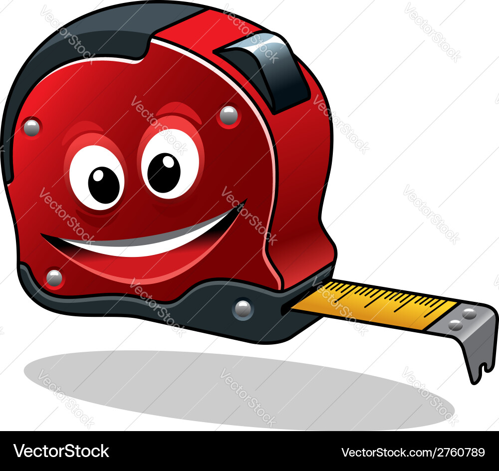 Cartoon measuring tape Royalty Free Vector Image