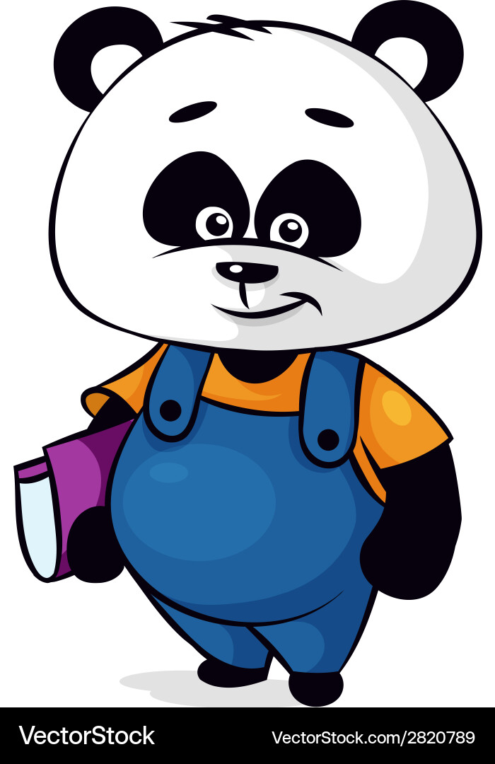 Clever panda Royalty Free Vector Image - VectorStock