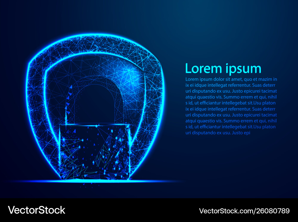 Cyber Security Shield Protection Royalty Free Vector Image