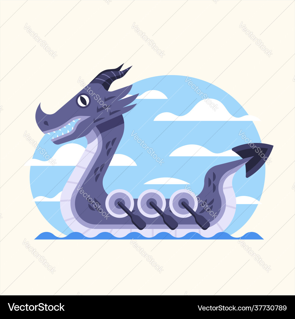 Dragon boat icon Royalty Free Vector Image - VectorStock
