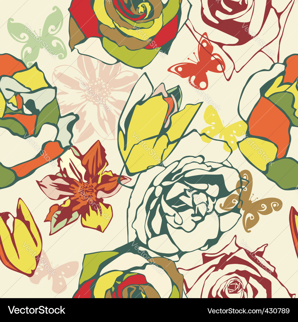 Floral texture Royalty Free Vector Image - VectorStock