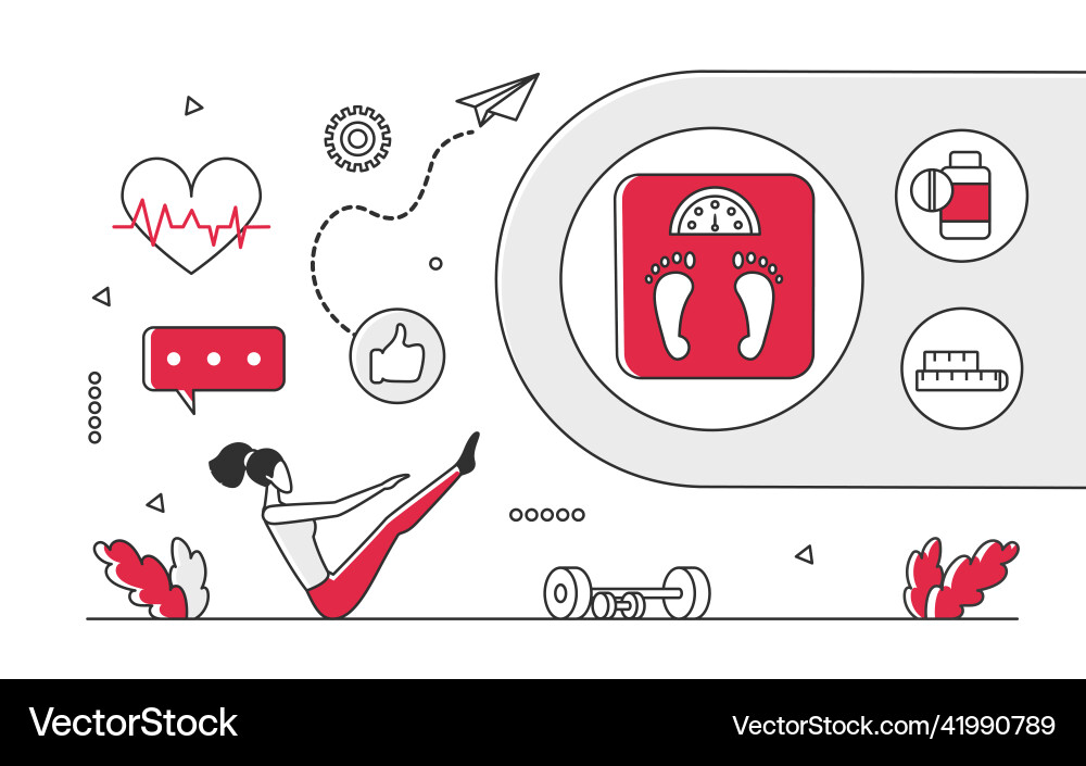 Gym sport training and physical exercising Vector Image