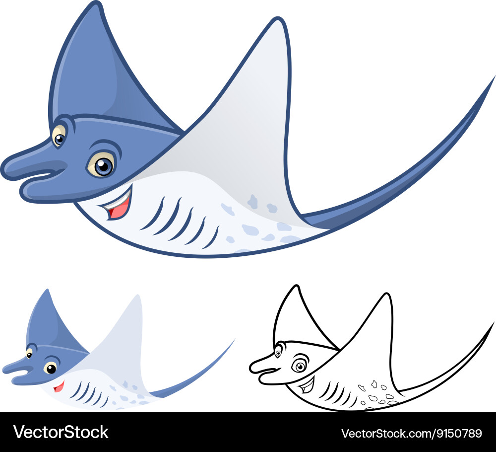 Manta ray Royalty Free Vector Image - VectorStock