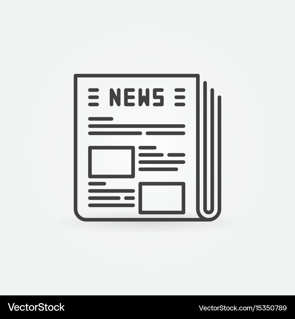 Newspaper icon Royalty Free Vector Image - VectorStock