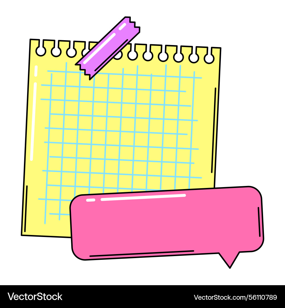 Paper note with pin frame or background Royalty Free Vector
