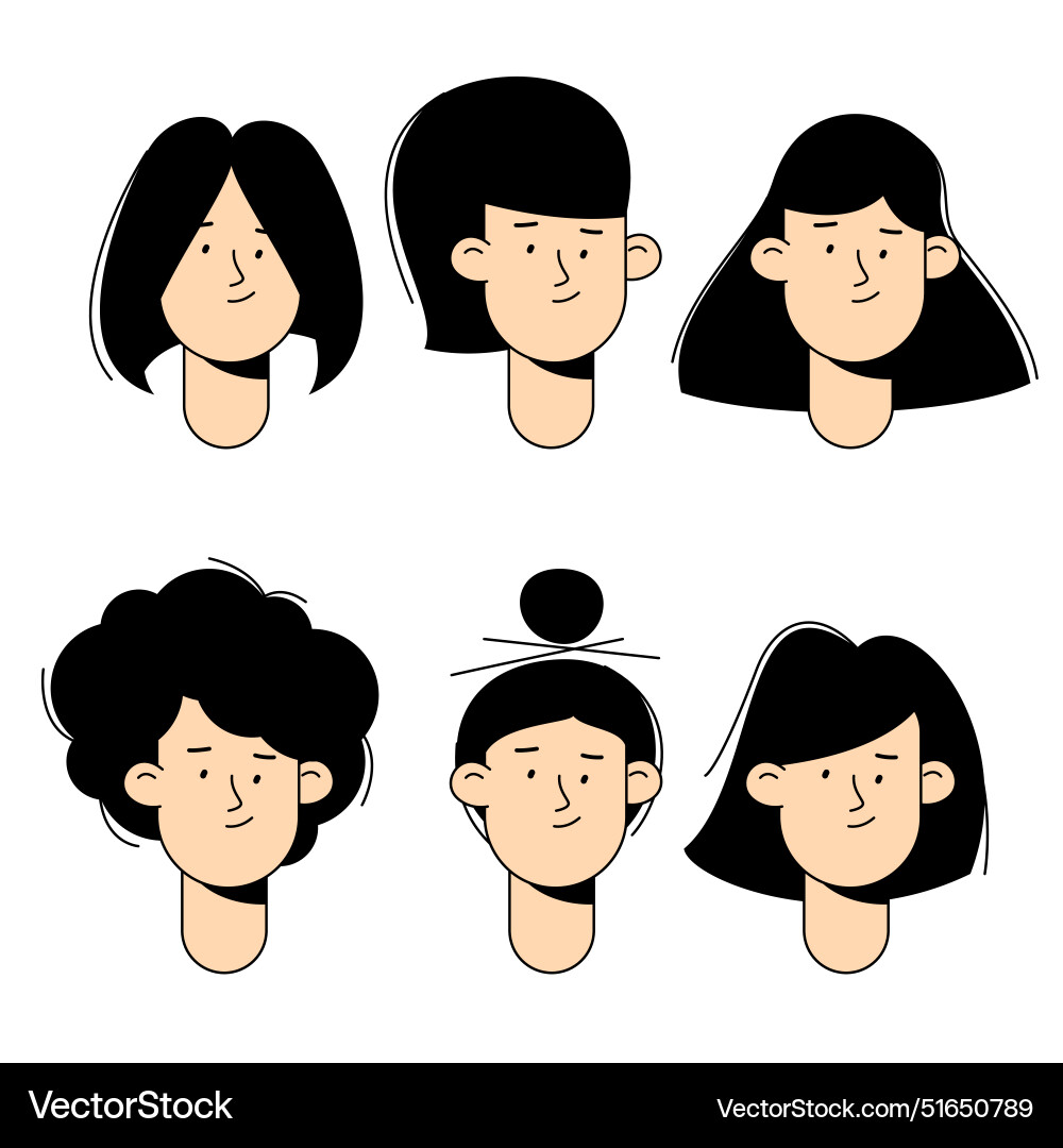 People avatar flat design collection Royalty Free Vector