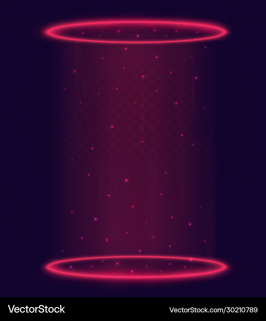 Red Magic Portal Teleport Royalty Free Vector Image