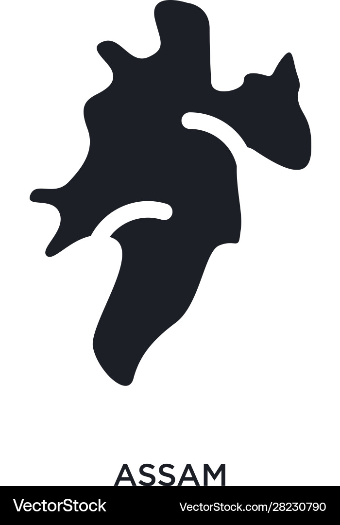 Assam isolated icon simple element from india Vector Image