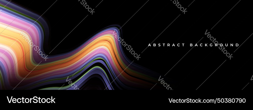 Black wide abstract background with bright Vector Image