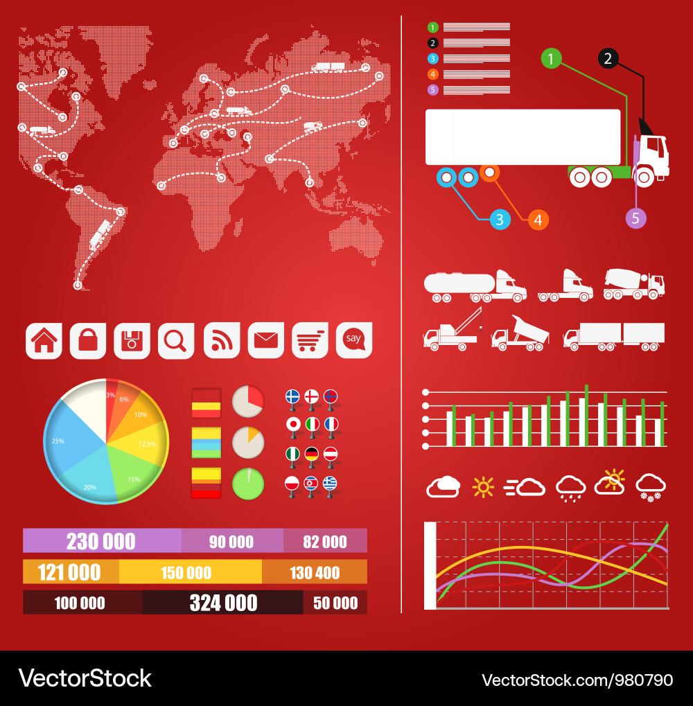 Cargo infographics Royalty Free Vector Image - VectorStock