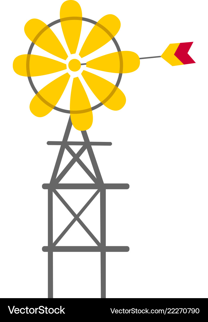 Farm windmill Royalty Free Vector Image - VectorStock