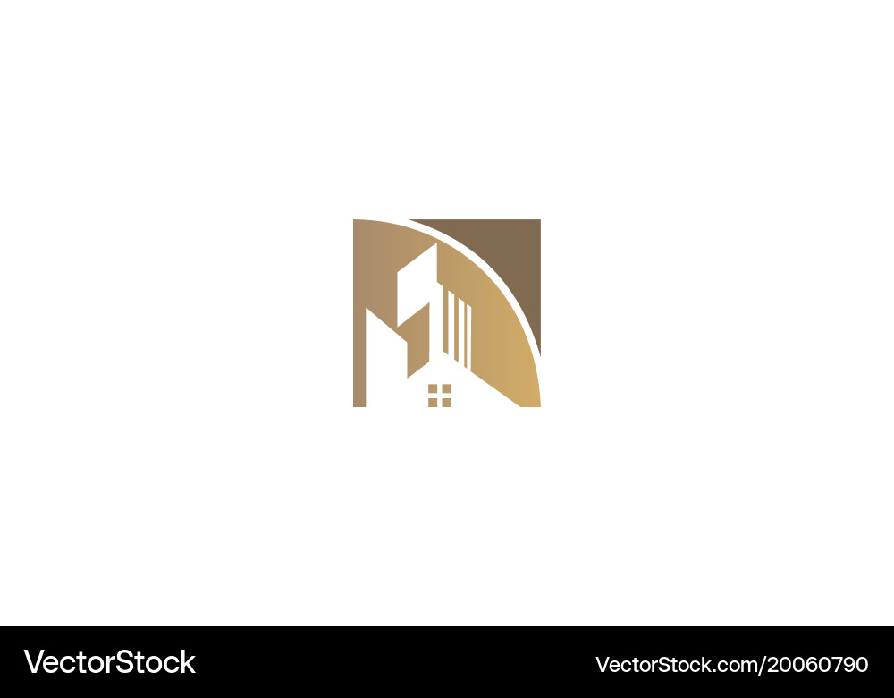 Home realty building logo Royalty Free Vector Image