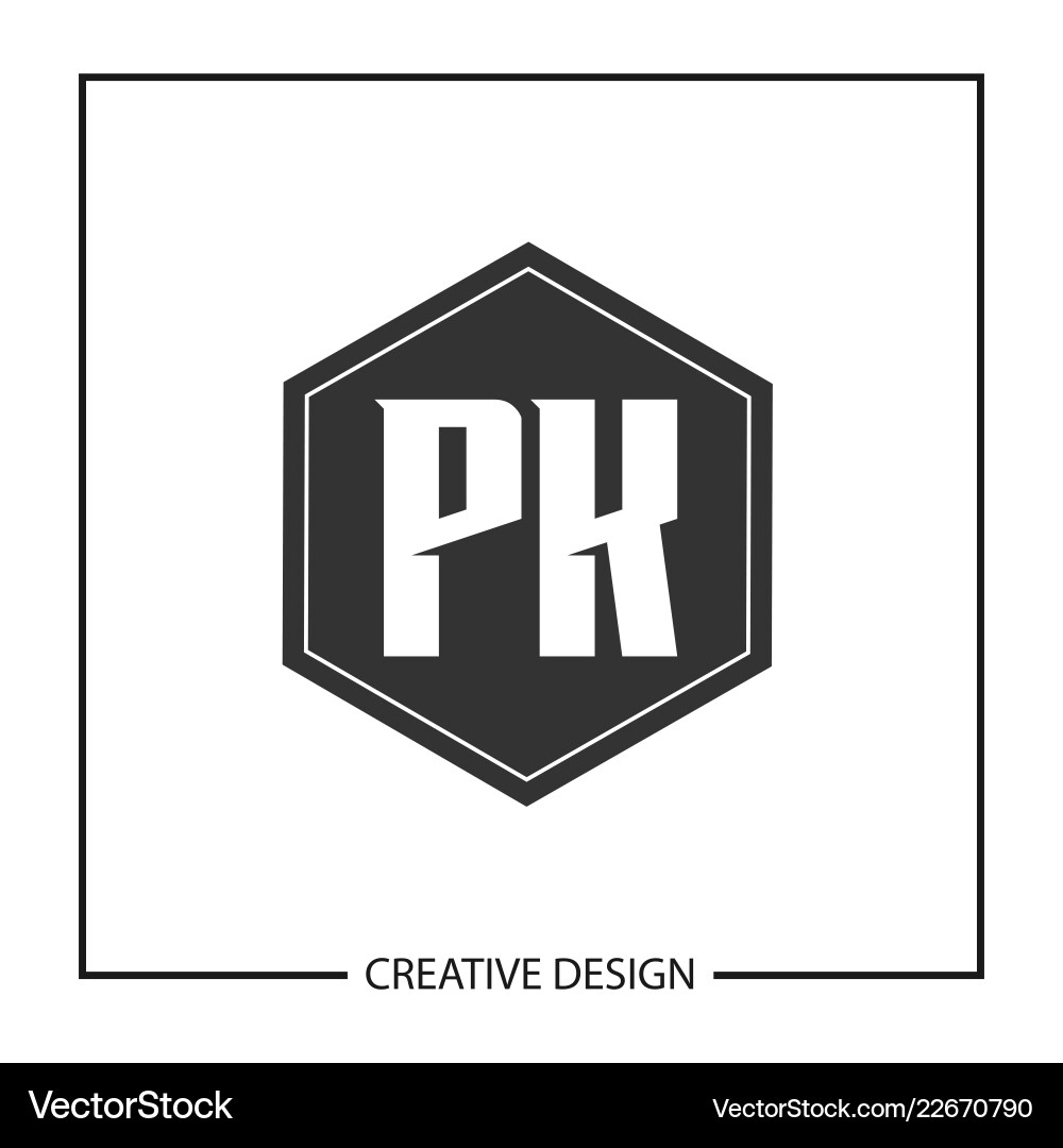 Initial letter pk logo template design Royalty Free Vector