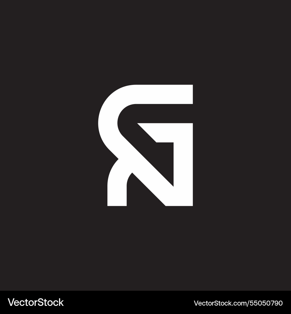 Letter ng simple geometric linear logo Royalty Free Vector