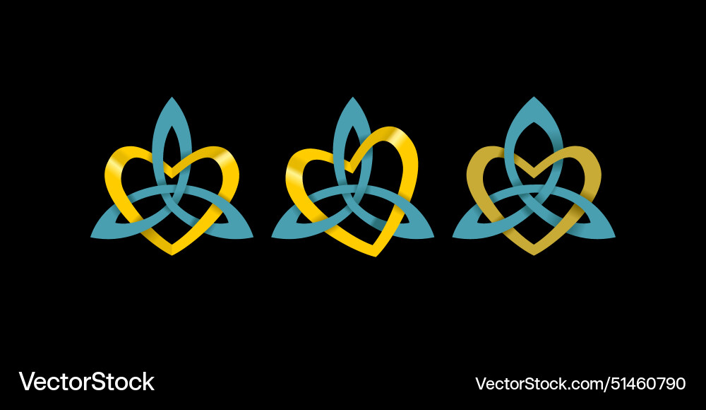 Love trident logo design Royalty Free Vector Image