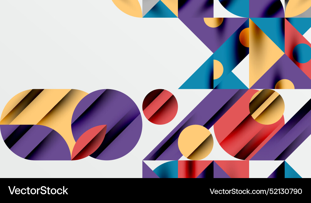 Neo memphis geometric pattern with circles Vector Image
