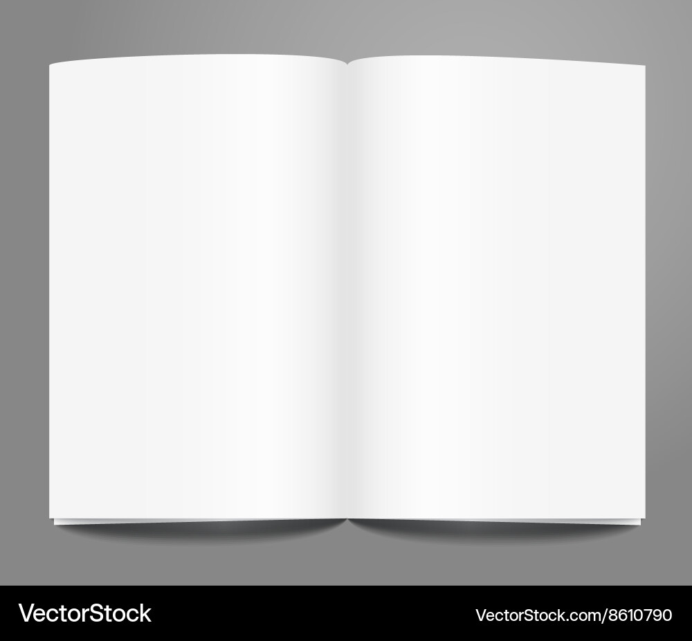 Open book page template ready for a content Vector Image