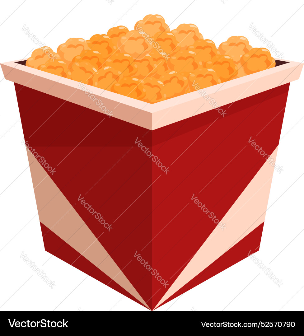 Red and white cardboard box overflowing Royalty Free Vector