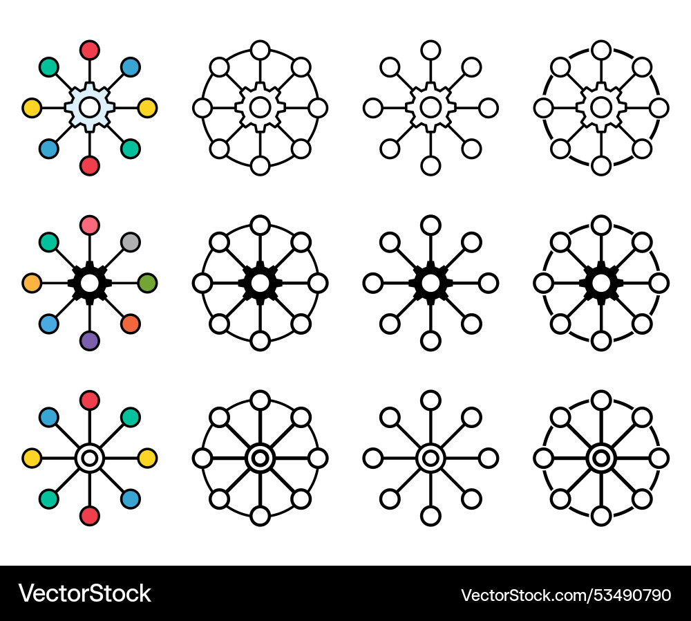 Set of multichannel digital design icon Royalty Free Vector