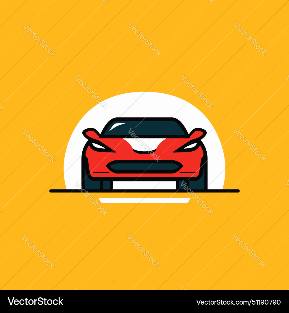 Sport car icon front view Royalty Free Vector Image
