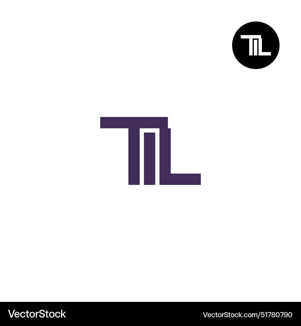 Til logo letter monogram design Royalty Free Vector Image