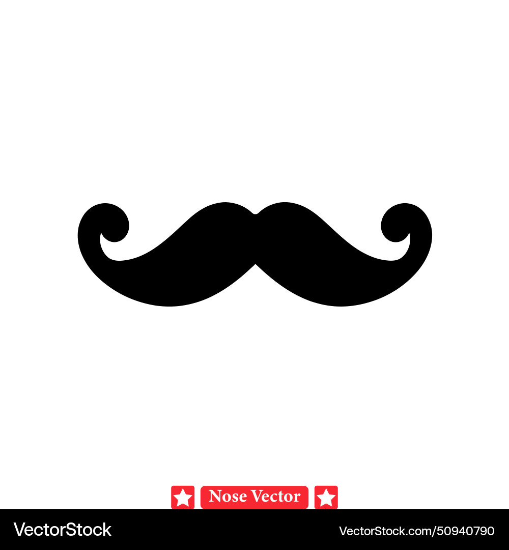 Vintage vibes mustache bundle nostalgic Royalty Free Vector