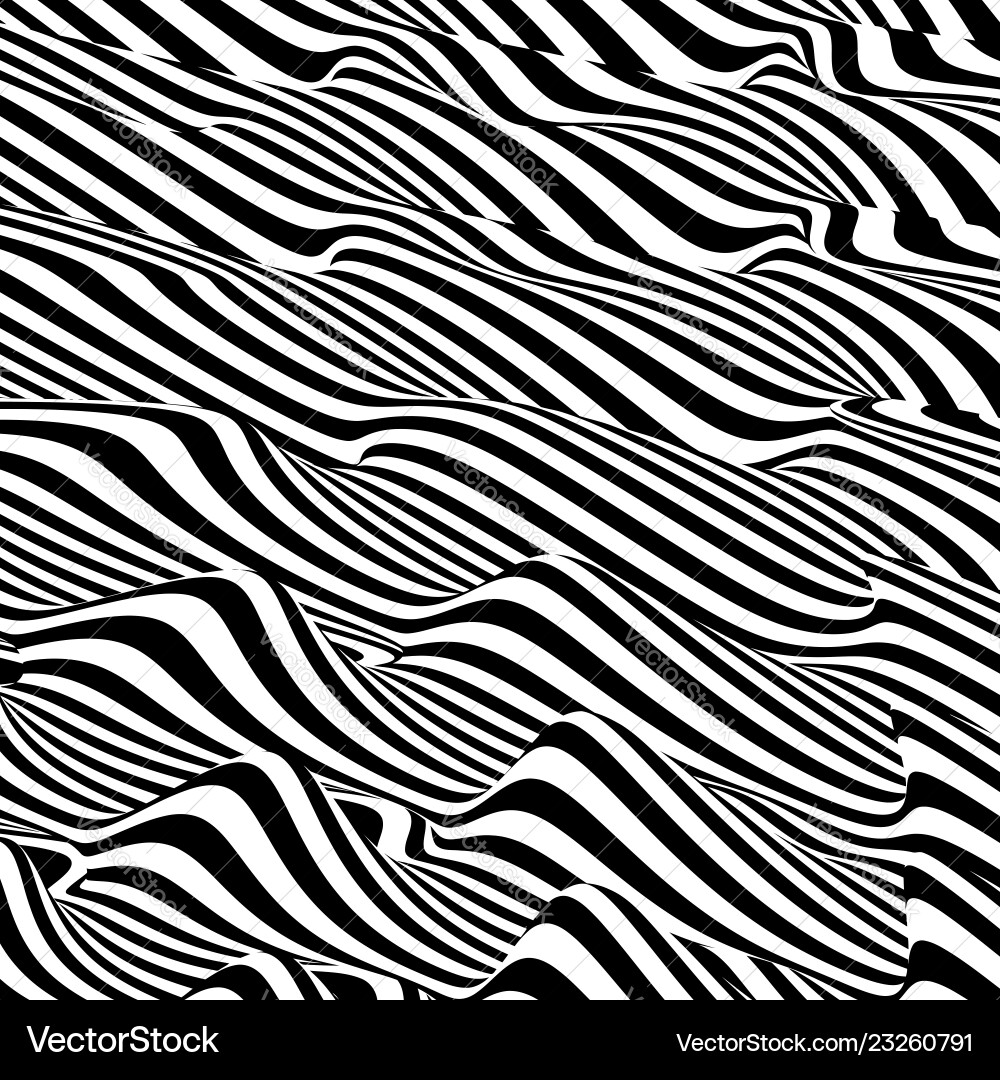 3d wavy Hintergrund dynamischer Effekt schwarz und weiß