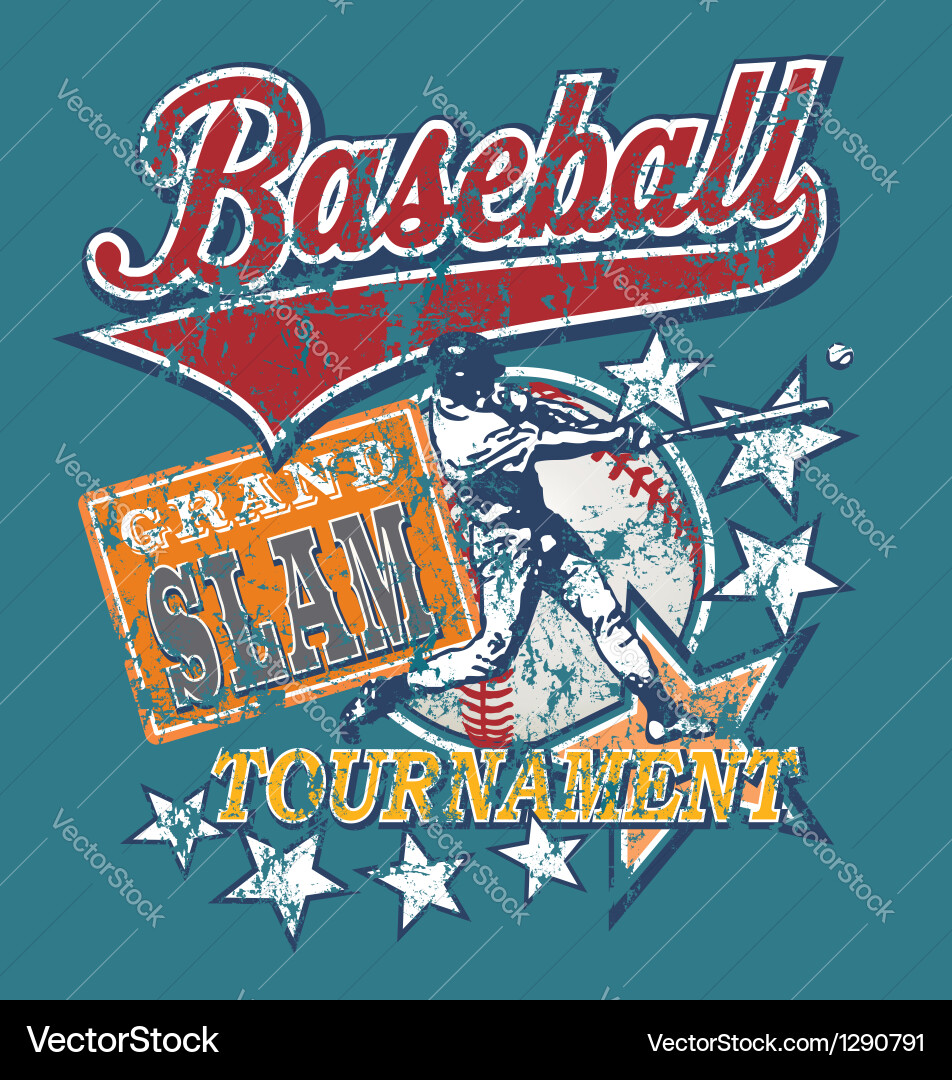 Baseball grandslam Royalty Free Vector Image - VectorStock