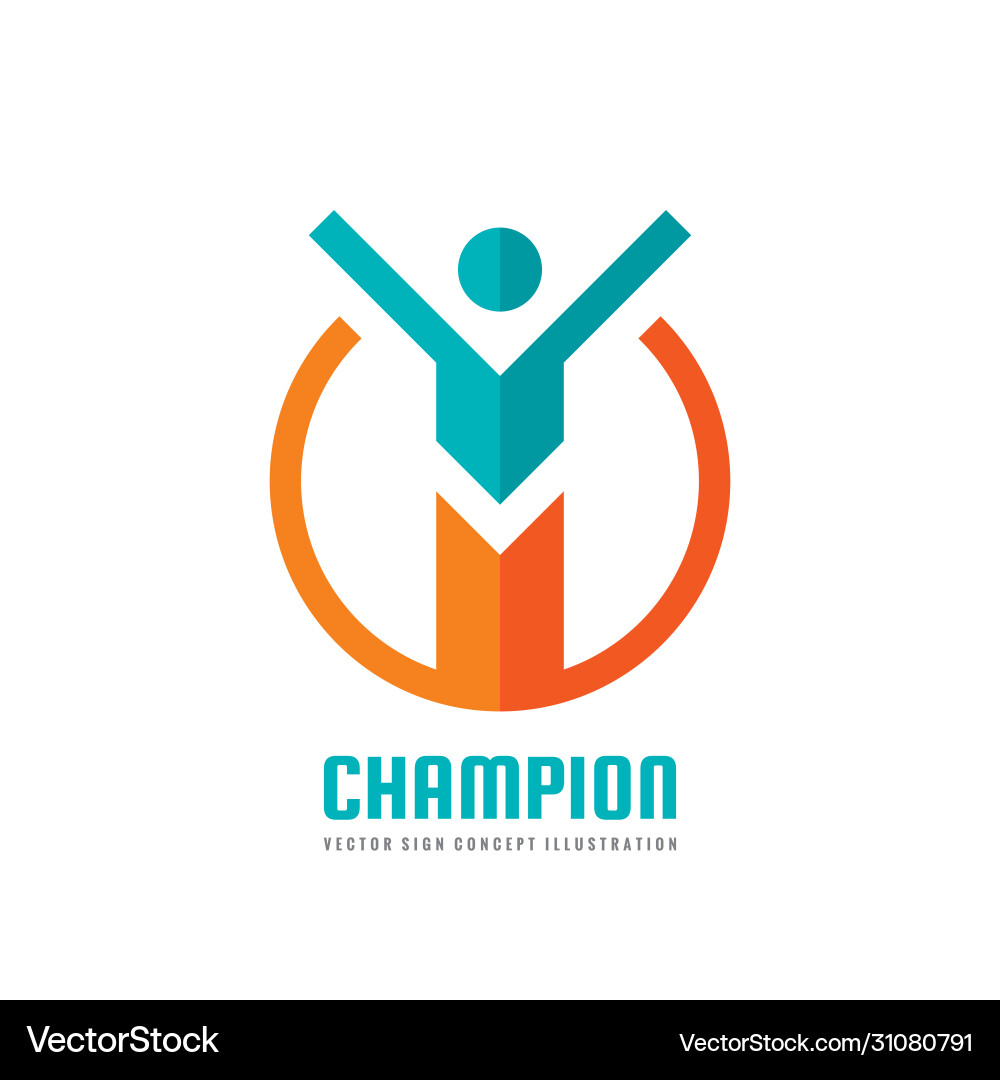 Champion - business logo template concept Vector Image