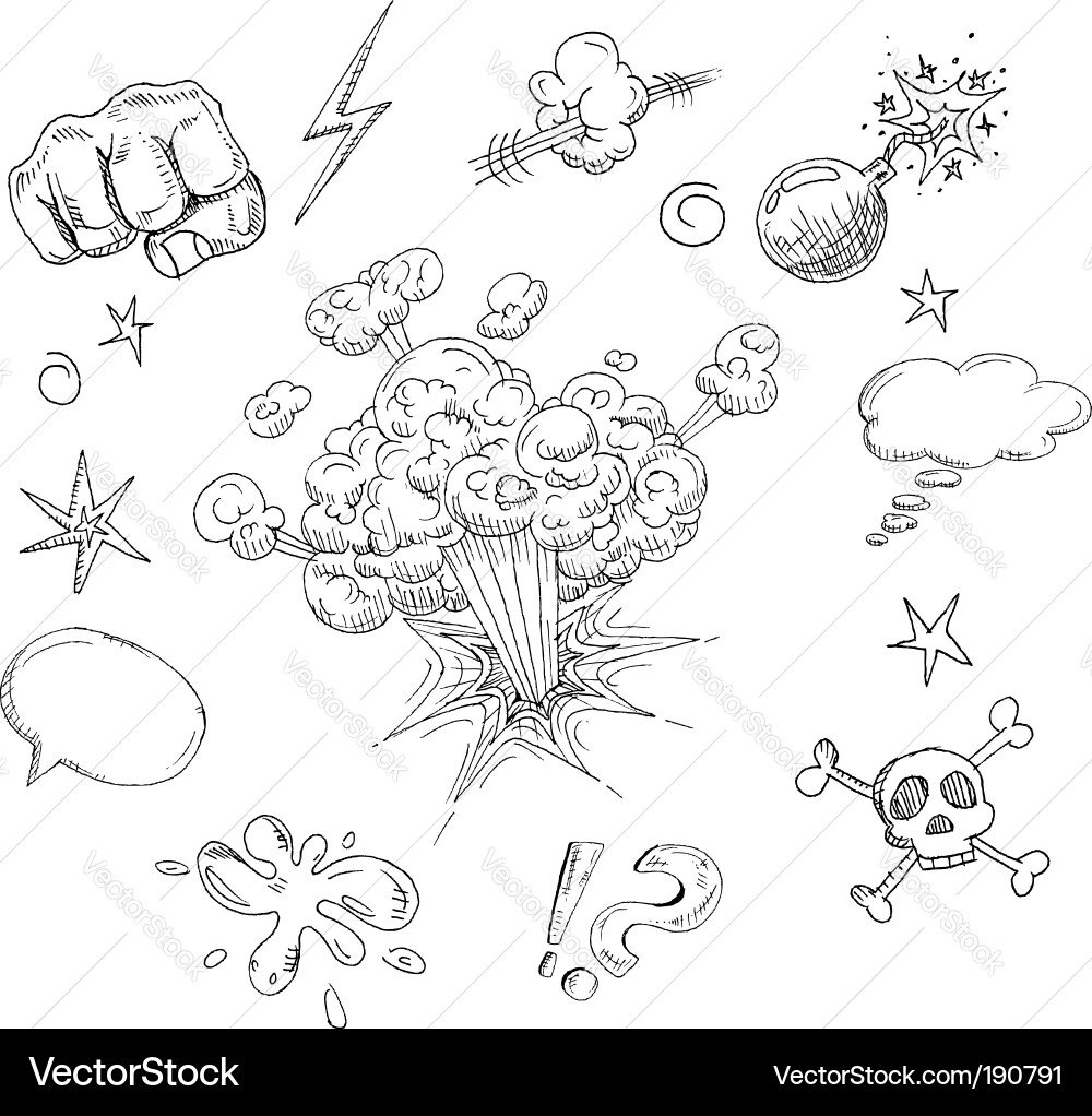 Comic elements Royalty Free Vector Image - VectorStock