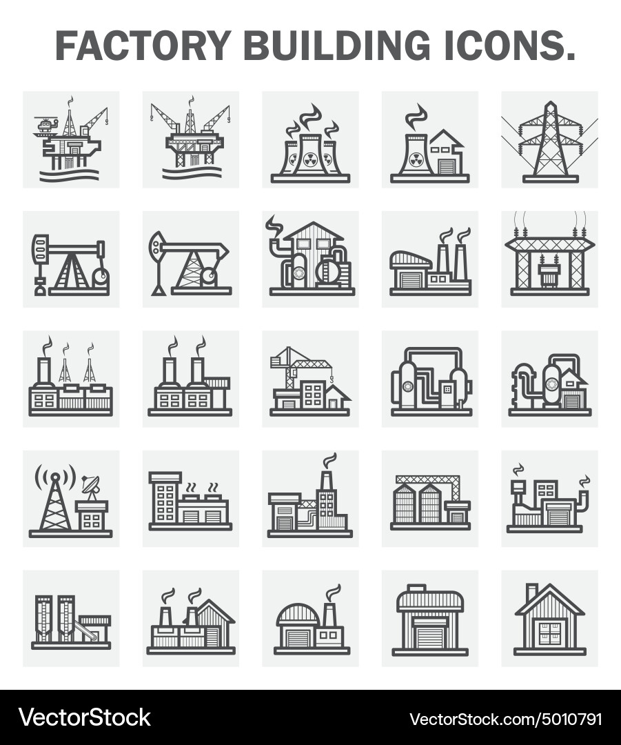 Factory icon Royalty Free Vector Image - VectorStock