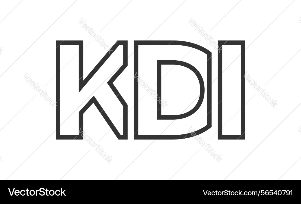 Kdi logo design template with strong and modern Vector Image