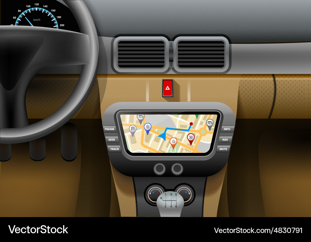 Navigationssyster Lizenzfreies Vektorbild - VectorStock