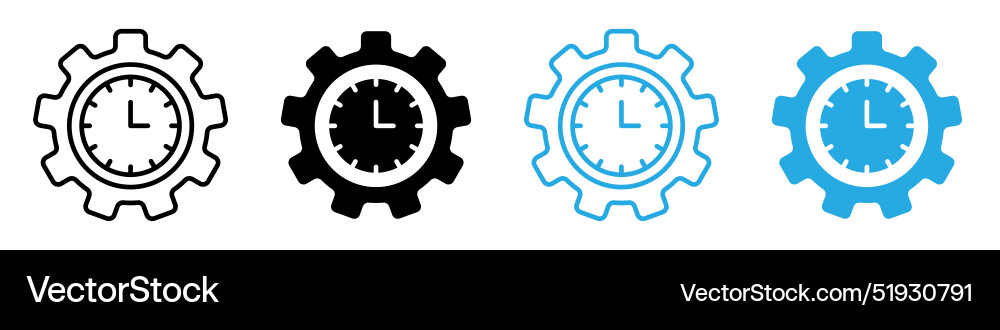 Productivity and efficiency icon logo set Vector Image