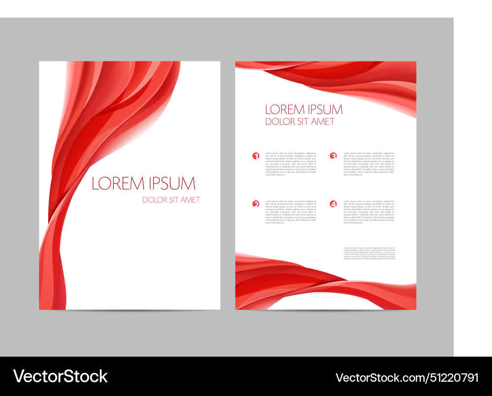 Red wave design template abstract Royalty Free Vector Image