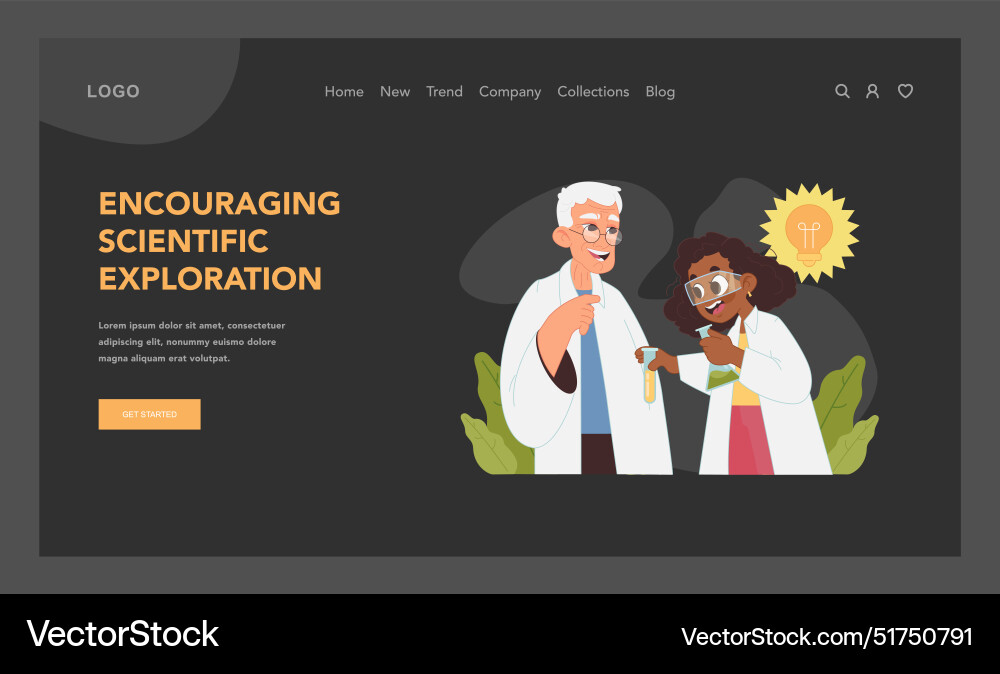 Scientific curiosity concept flat Royalty Free Vector Image
