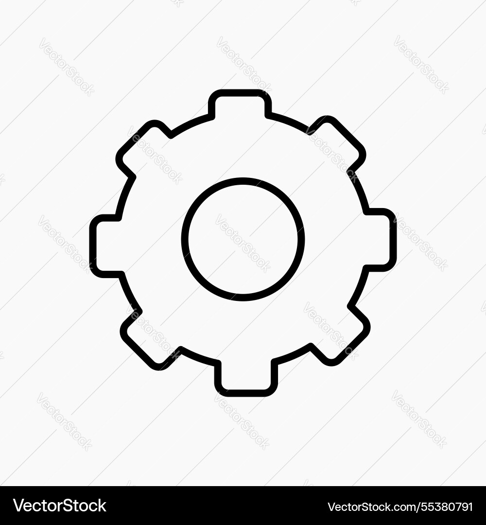 Settings gear icon simple Royalty Free Vector Image