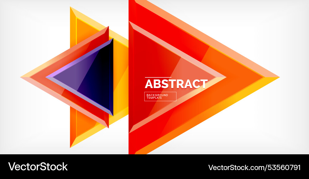 Triangle glass shapes geometric abstract Vector Image