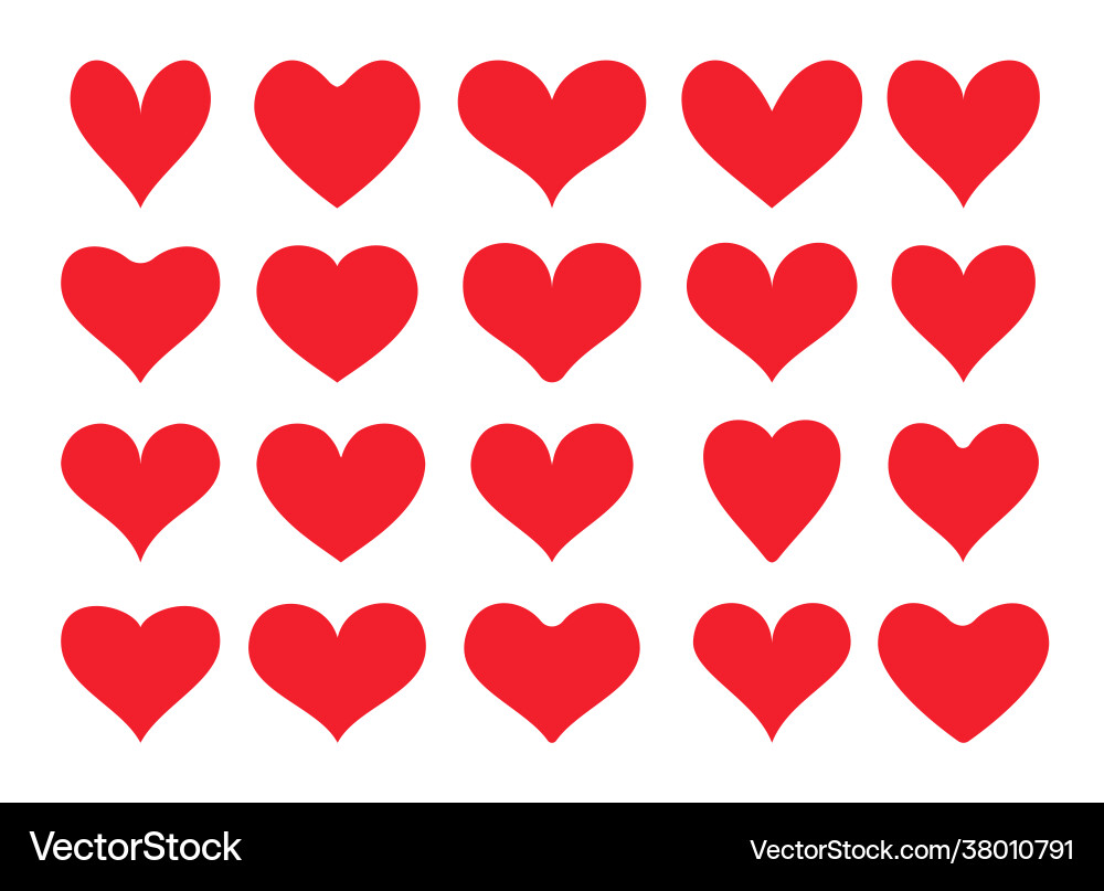 Unusual heart icons Royalty Free Vector Image - VectorStock