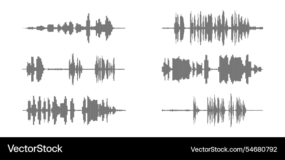 Audio Waveform Music Signal Royalty Free Vector Image