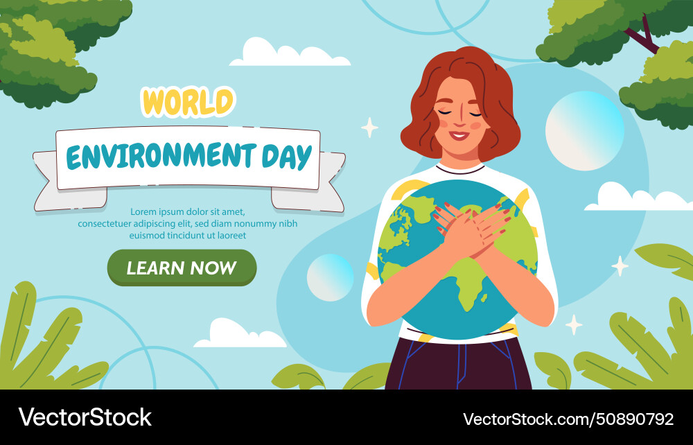 Environment day banner Royalty Free Vector Image