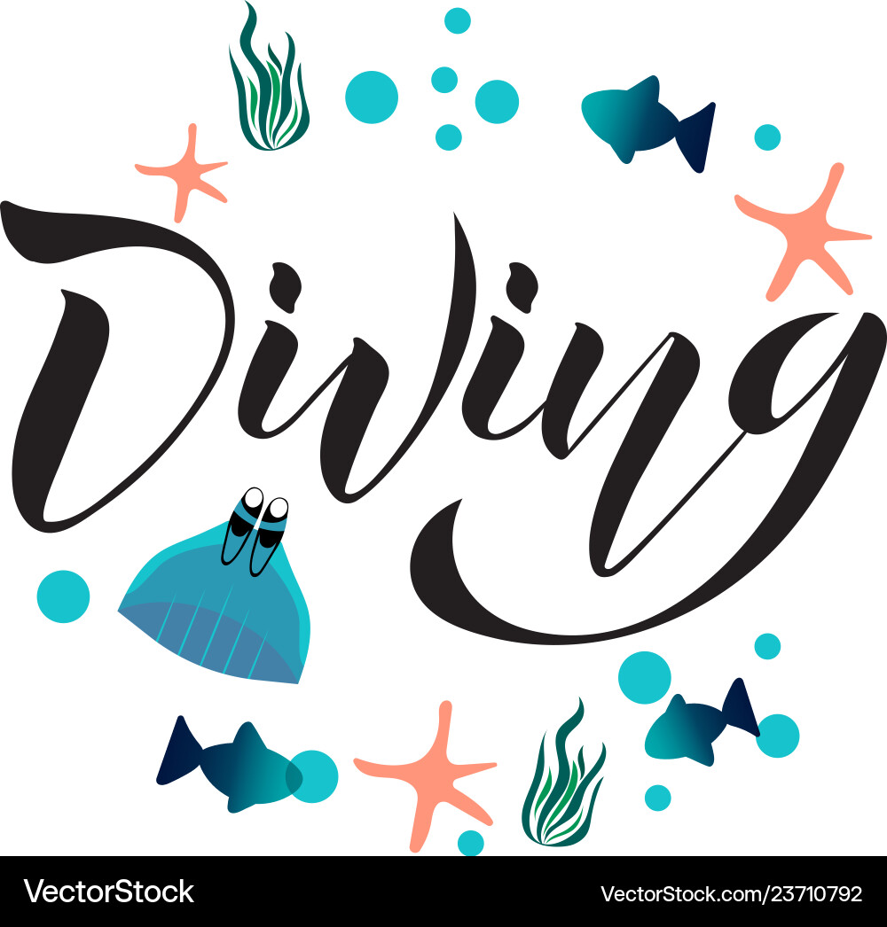 Free diving Royalty Free Vector Image - VectorStock