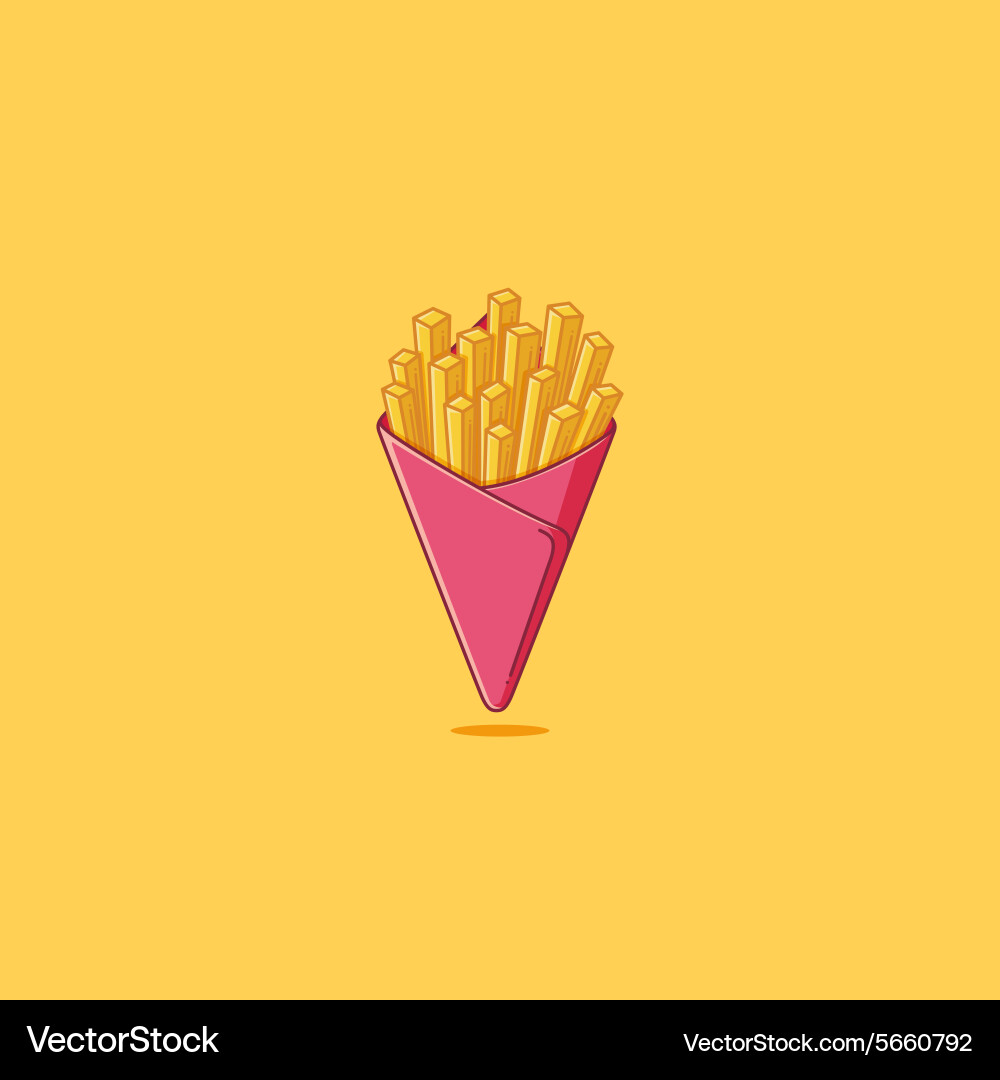 French fries Royalty Free Vector Image - VectorStock