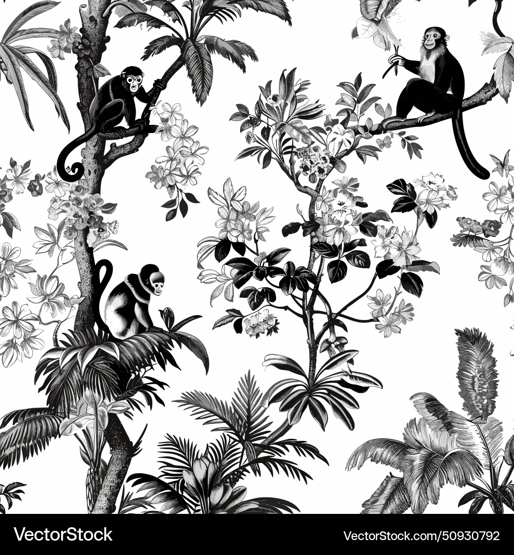 Hand drawn pattern with vintage kitchen toile de Vector Image