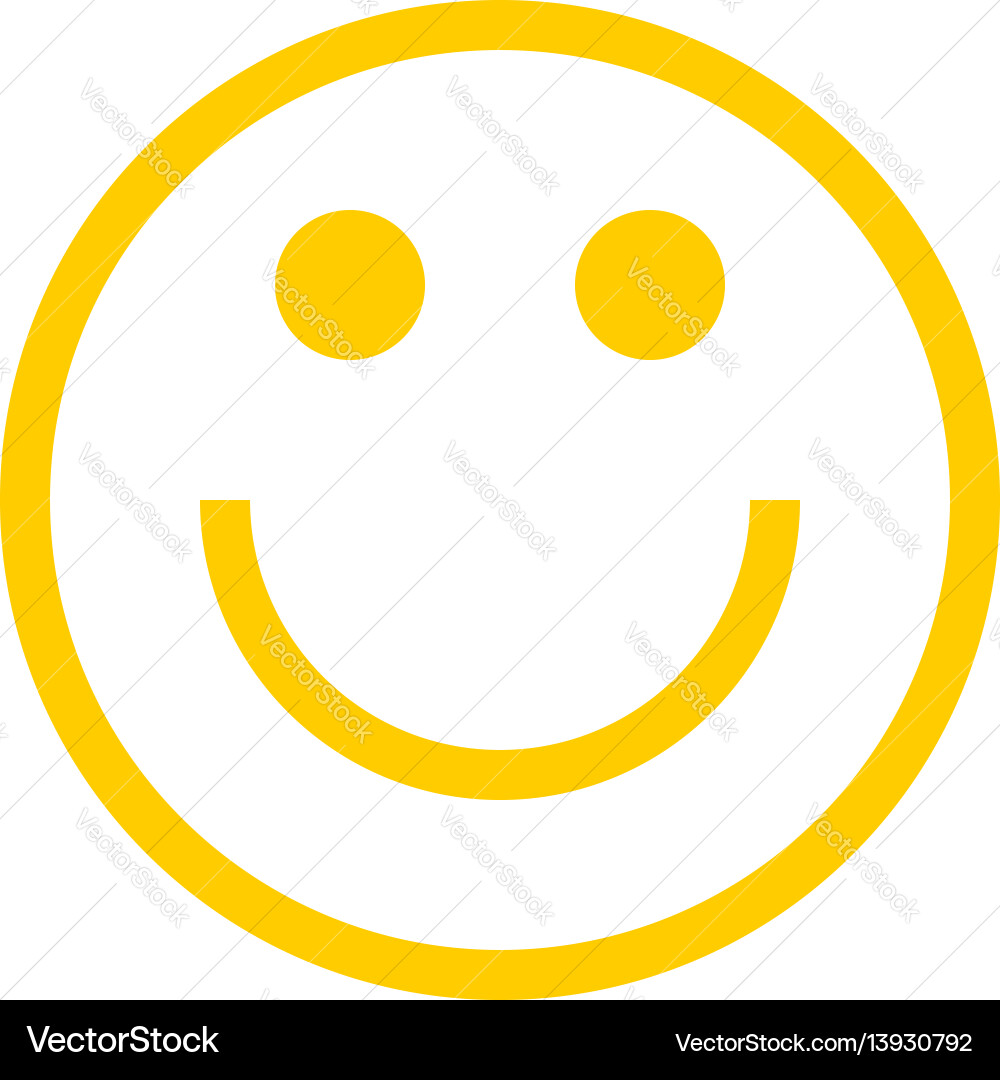 Happy smiley smiling face flat style Royalty Free Vector