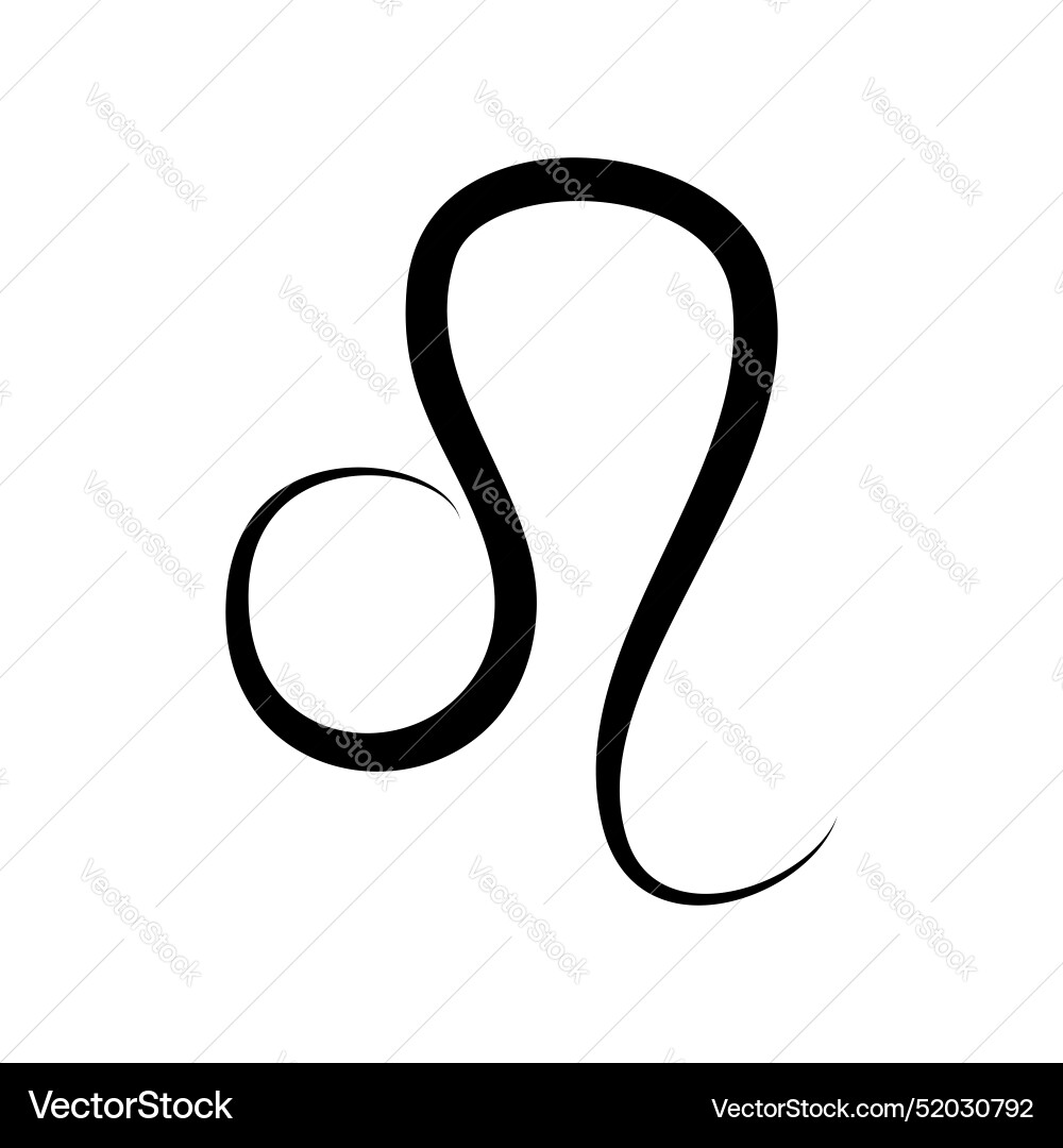 Leo zodiac sign aesthetic icon Royalty Free Vector Image