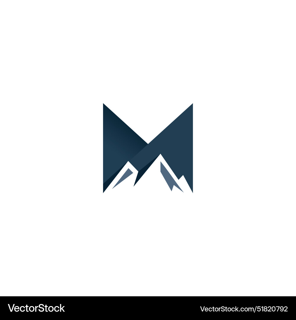 M mountain logo icon design Royalty Free Vector Image