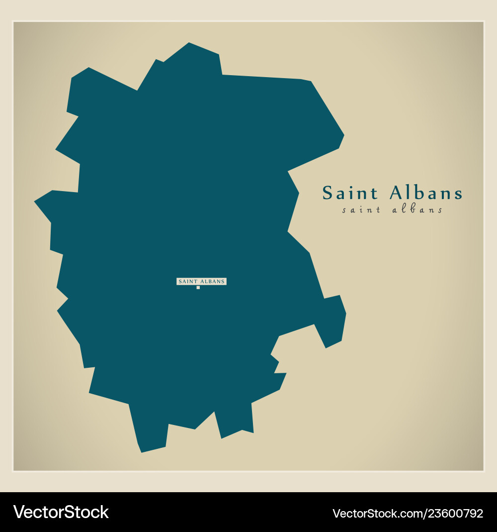 Modern map - saint albans district uk Royalty Free Vector