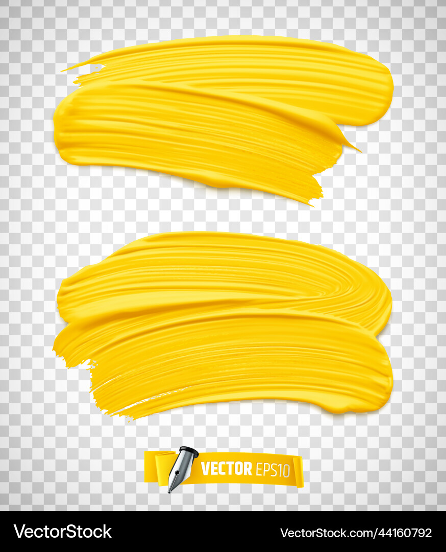 Realistic paint brush strokes Royalty Free Vector Image